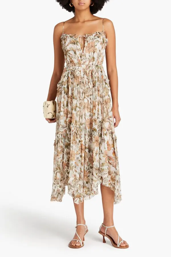 zimmermann asymmetric midi dress crush asymmetrical midi dress main image 0