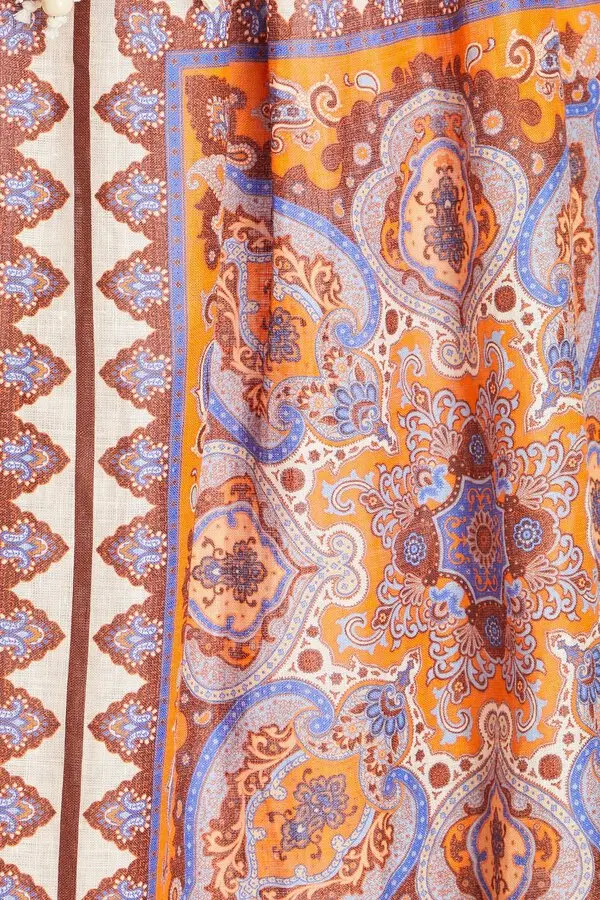 Zimmermann Paisley-print Linen Maxi Skirt