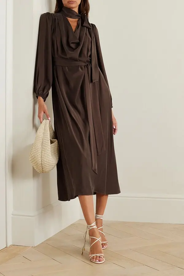 Zimmermann Silk-satin Midi Dress