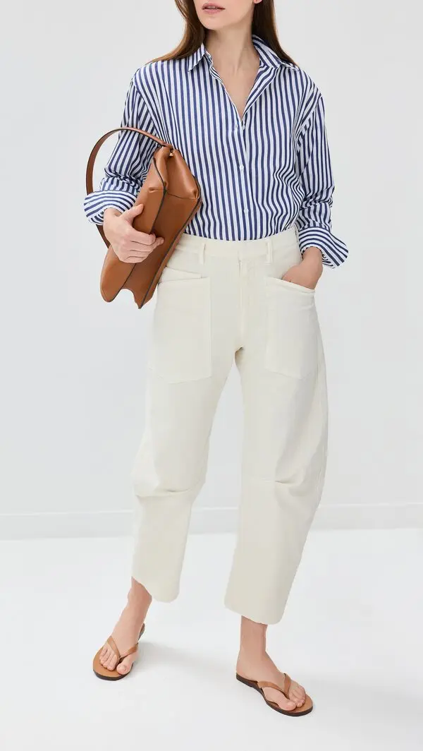NILI LOTAN Shon Corduroy Wide Leg Pants - Stone