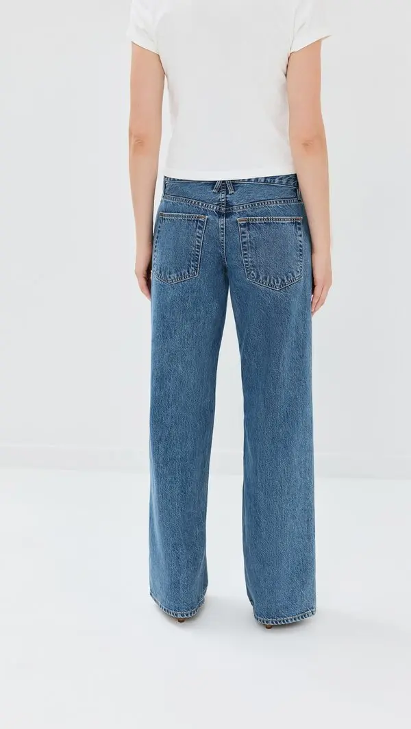 SLVRLAKE Lexi Low Rise Wide Leg Full Length Jeans - Satisfaction