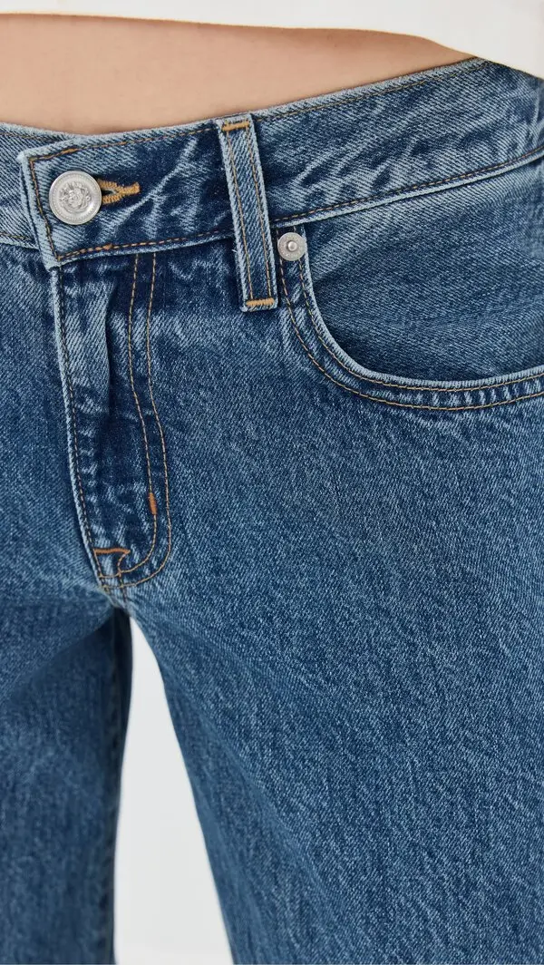 SLVRLAKE Lexi Low Rise Wide Leg Full Length Jeans - Satisfaction