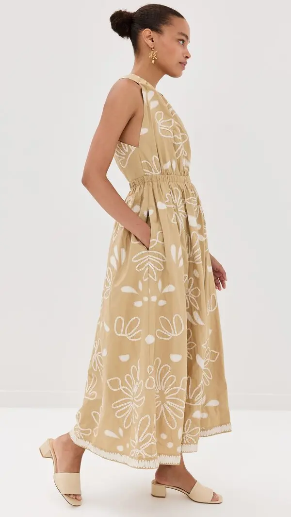green emerald velvet dress Ulla Johnson Vija Dress in Noir