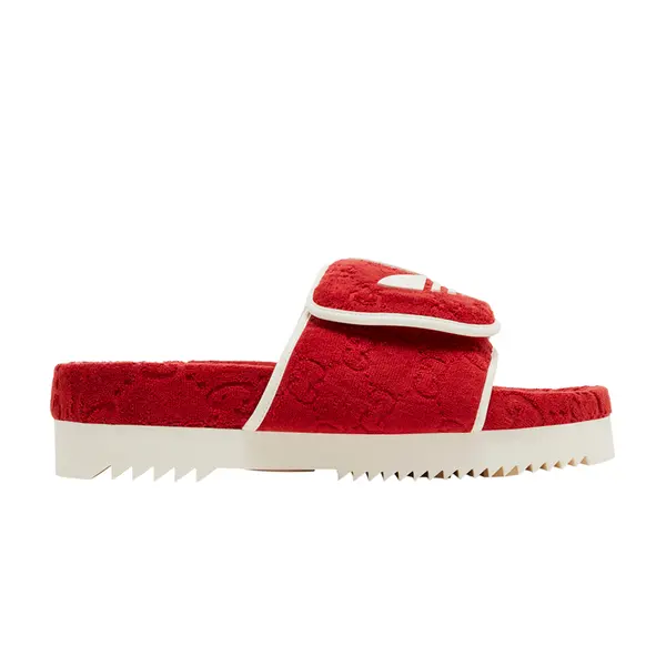 Gucci Adidas X Gg Platform Sandal - Red