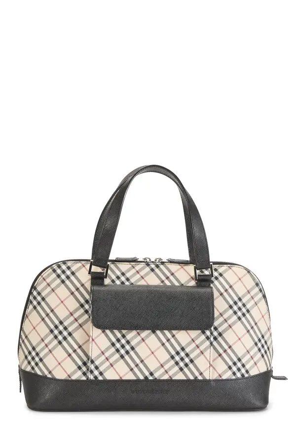 Burberry House Check Jacquard Dome Handbag