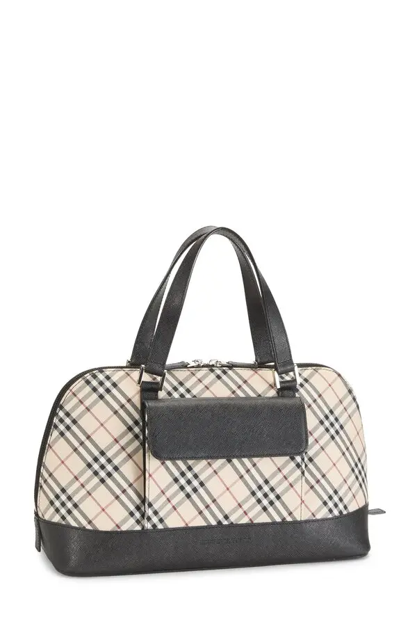 Burberry House Check Jacquard Dome Handbag