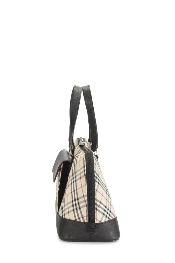 Burberry House Check Jacquard Dome Handbag