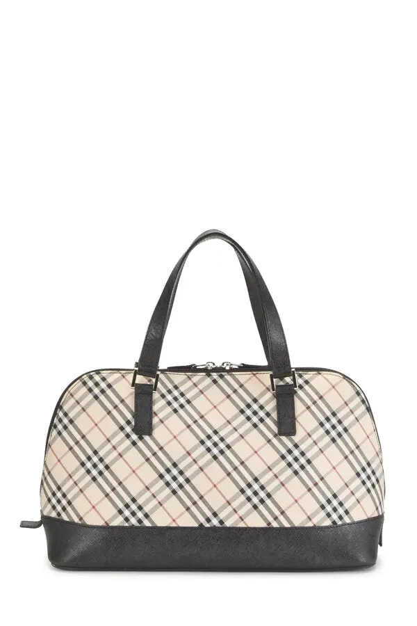 Burberry House Check Jacquard Dome Handbag