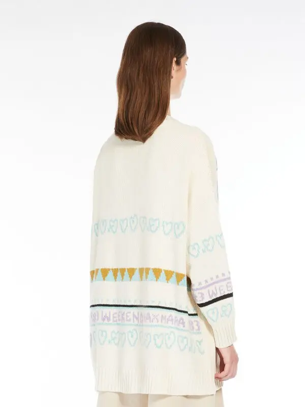 Max Mara Oversized Jacquard Cotton Cardigan