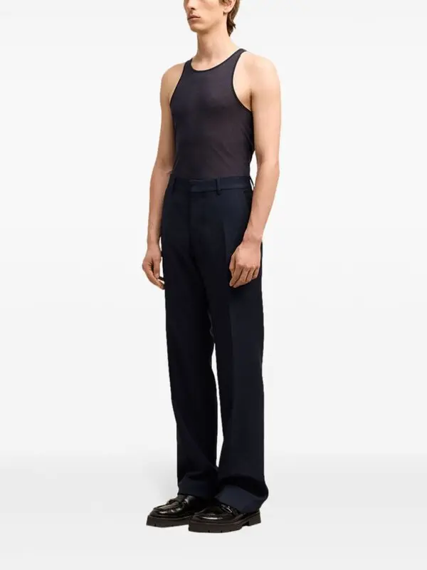 AMI Paris Wool Tailored Trousers - Blue