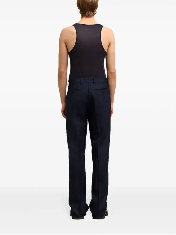 AMI Paris Wool Tailored Trousers - Blue