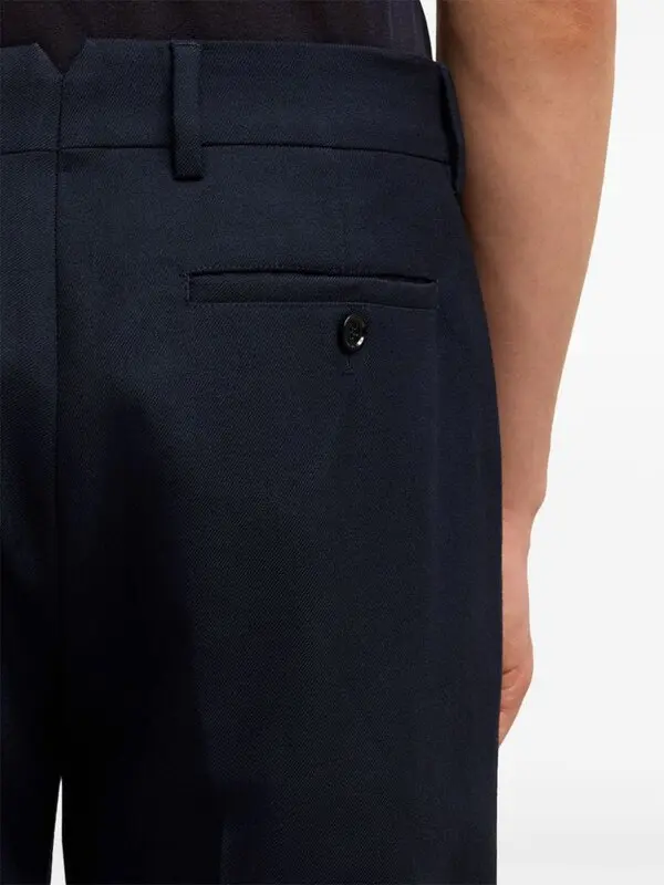 AMI Paris Wool Tailored Trousers - Blue