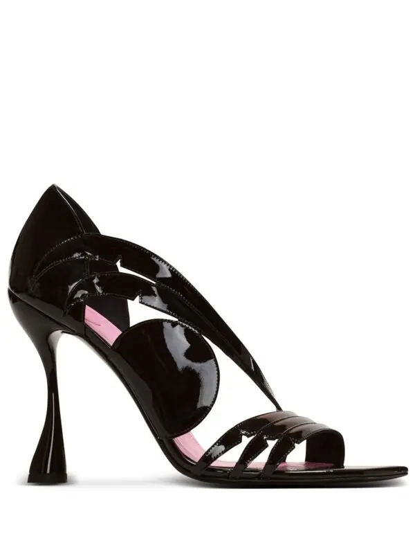 Balmain Eden 95mm Cut-out Patent Sandals