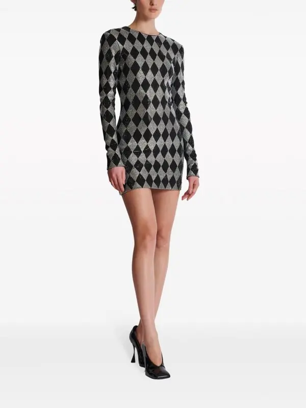 Balmain Crystal-embellished Minidress - Black