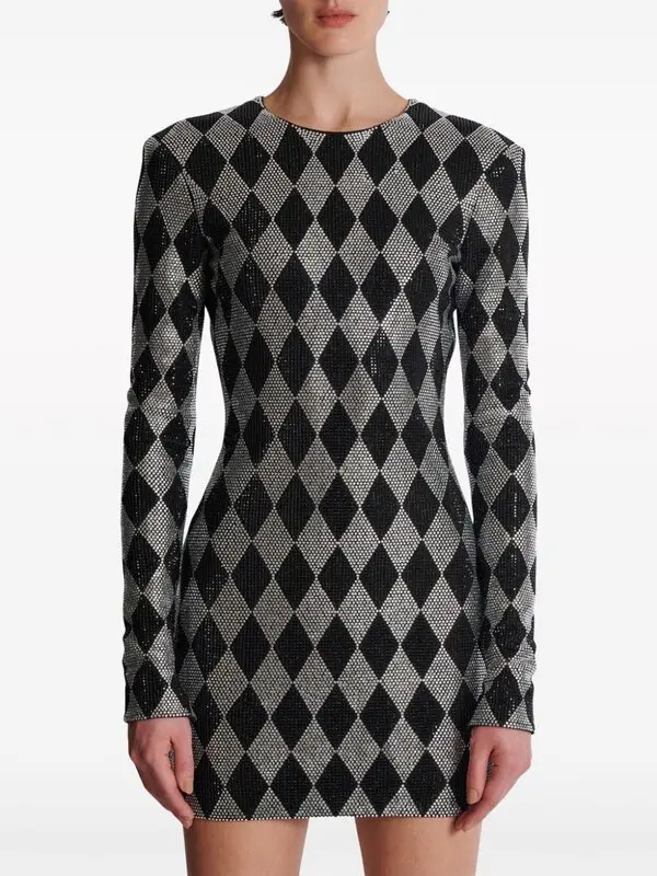 Balmain Crystal-embellished Minidress - Black