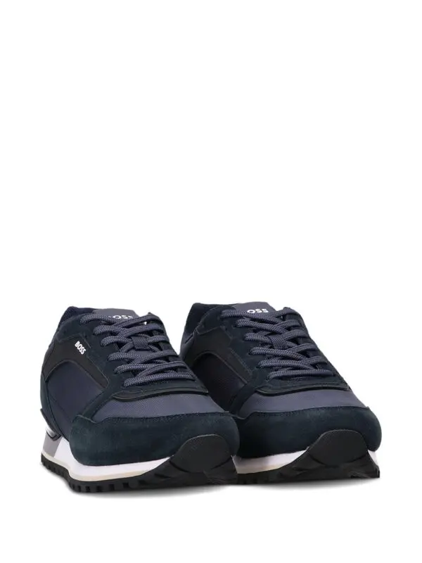 BOSS Suede-trimmed Mesh Sneakers - Blue