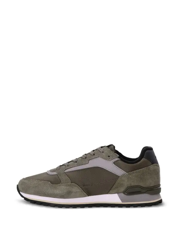 BOSS Suede-trimmed Mesh Sneakers - Green