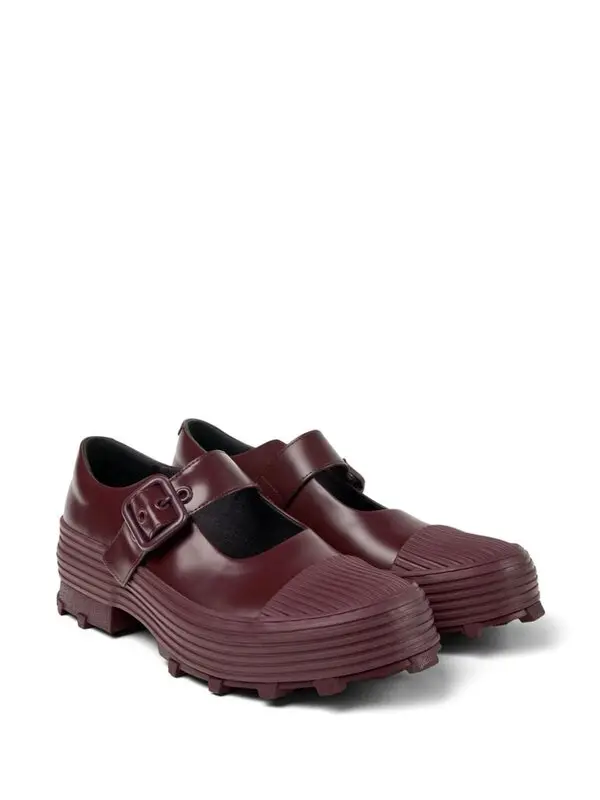Camper Traktori Leather Loafers - Red