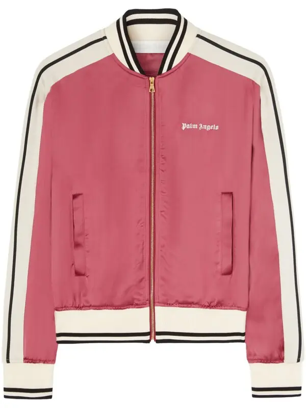 Palm Angels Logo-print Bomber Jacket - Pink