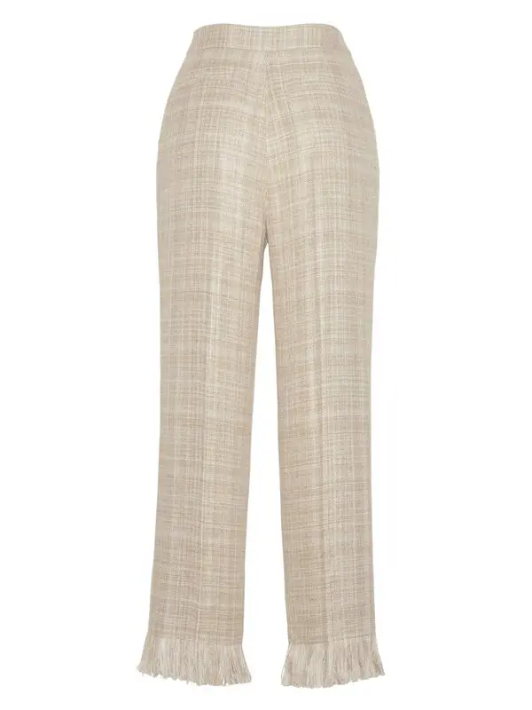 Adam Lippes Fringed Linen Trousers