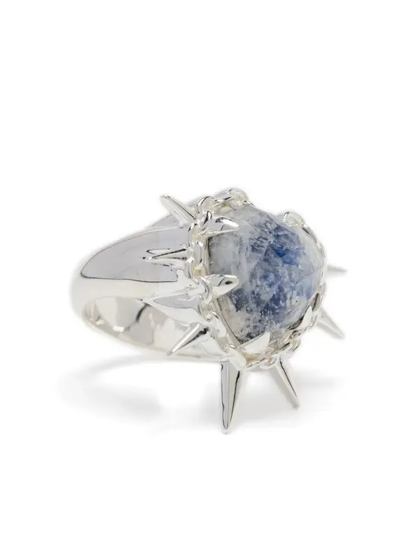 Stolen Girlfriends Club Dangerous Heart Moon Stone Ring In Blue
