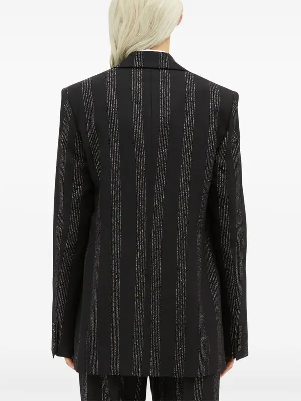 MSGM Striped Single-breasted Blazer