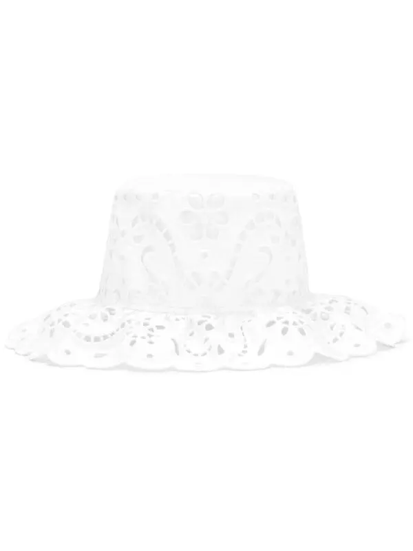Dolce & Gabbana Broderie Anglaise Hat - White
