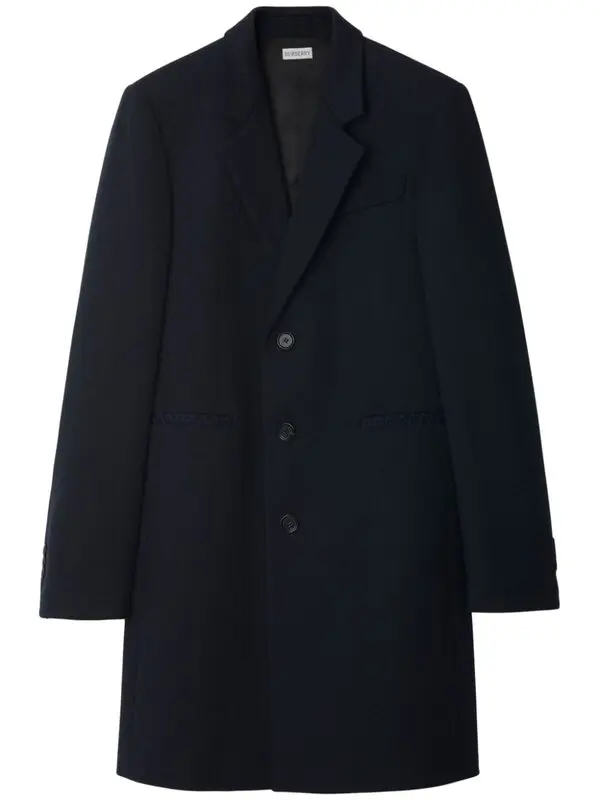 Burberry Single-breasted Wool Coat