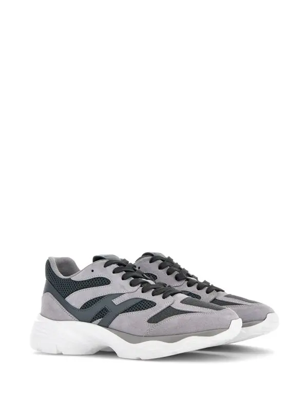 Hogan Panelled Suede Sneakers - Grey