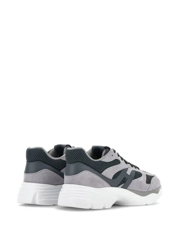 Hogan Panelled Suede Sneakers - Grey