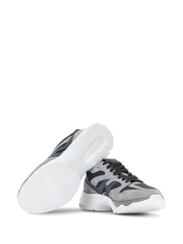 Hogan Panelled Suede Sneakers - Grey