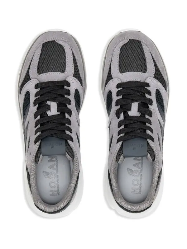 Hogan Panelled Suede Sneakers - Grey