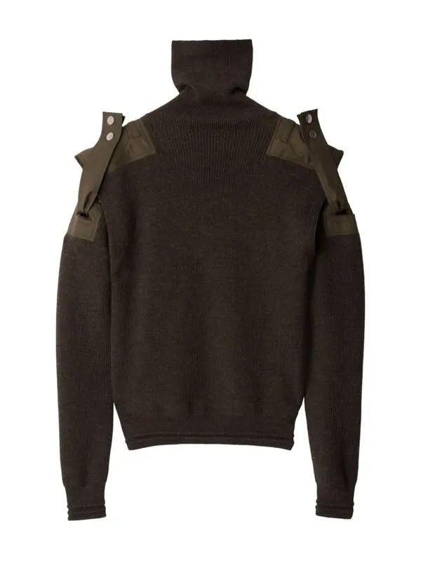 Burberry Detachable-sleeve Wool Jumper