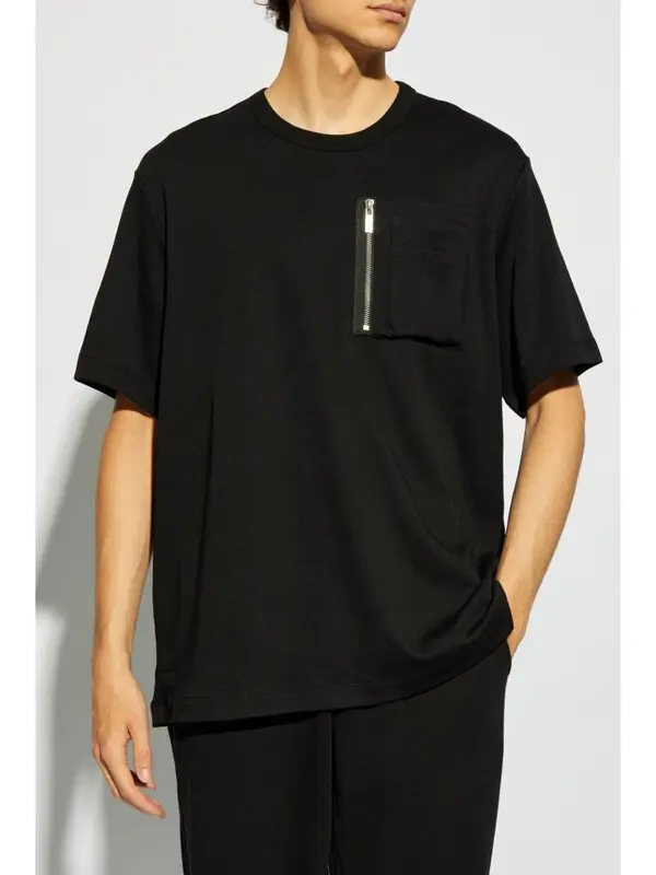 Helmut Lang Zip Pocket Cotton T-shirt