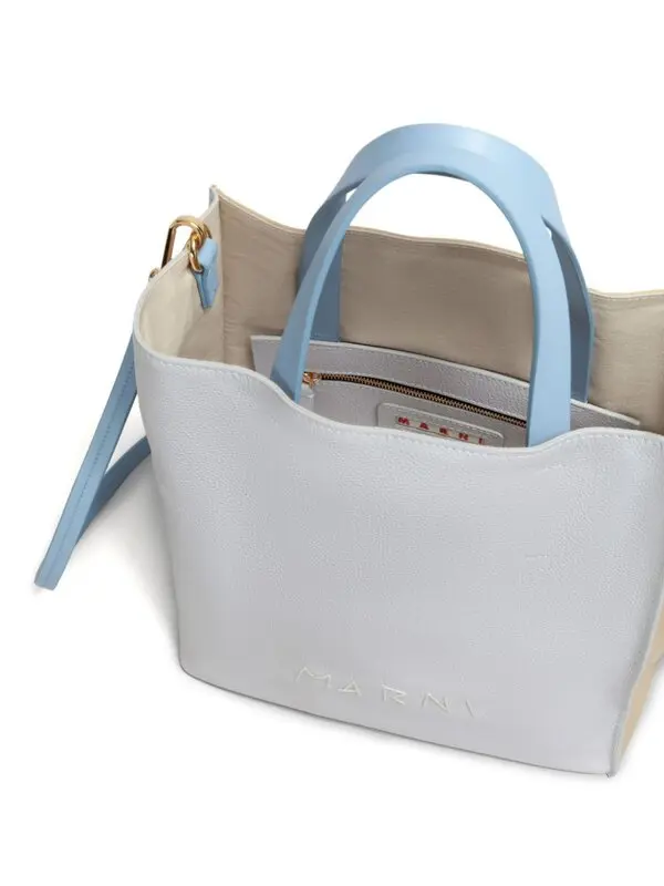 Marni Contrasting Tote Bag - White