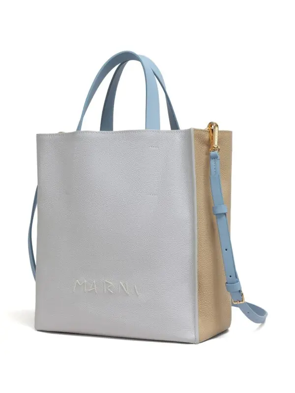 Marni Contrasting Tote Bag - White
