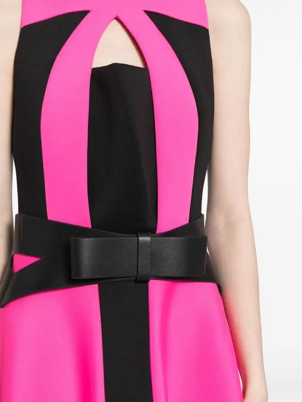 SAIID KOBEISY Panelled Belted Gown - Black