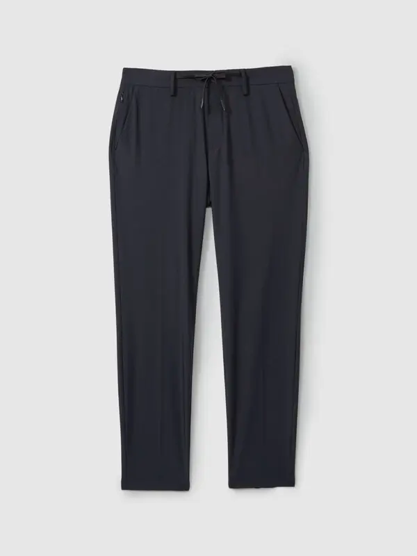 REISS Split Technical Trousers - Navy