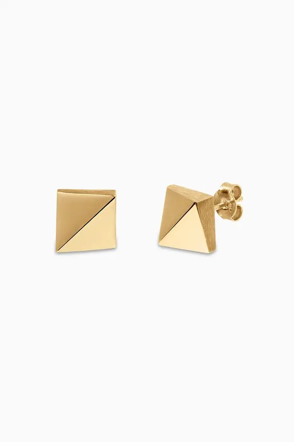 ETIQ Deconstruct Stud Earrings - Gold