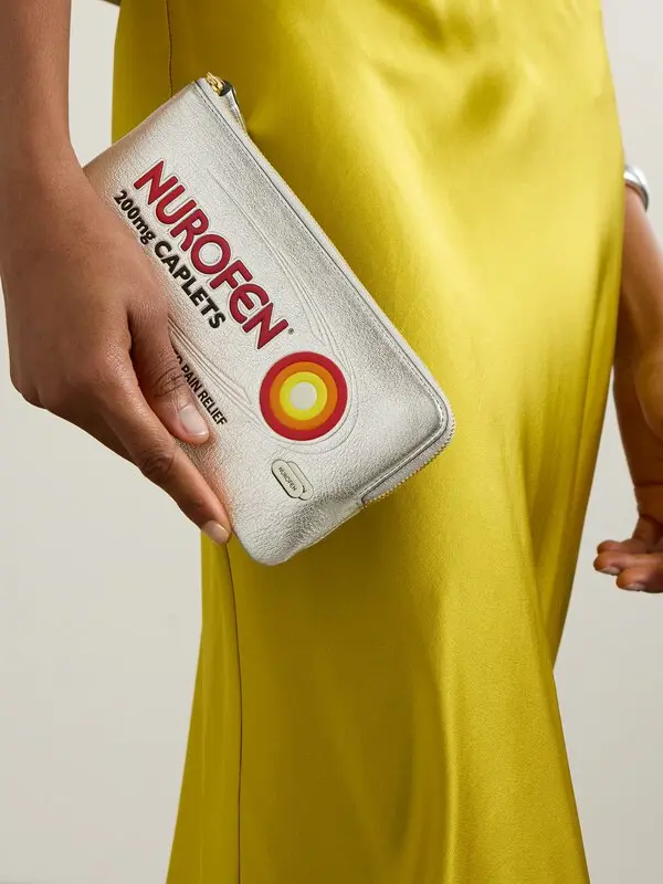 ANYA HINDMARCH Nurofen Textured-leather Clutch