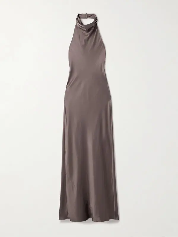 ANINE BING Eliana Silk-charmeuse Midi Dress