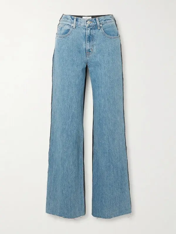 SLVRLAKE Re-work Grace High-rise Wide-leg Jeans - Blue
