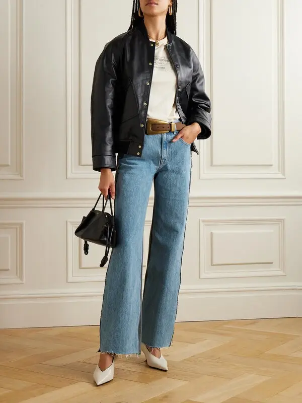 SLVRLAKE Re-work Grace High-rise Wide-leg Jeans - Blue