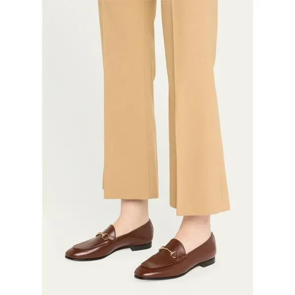 Gucci Jordaan Leather Loafers - Camel