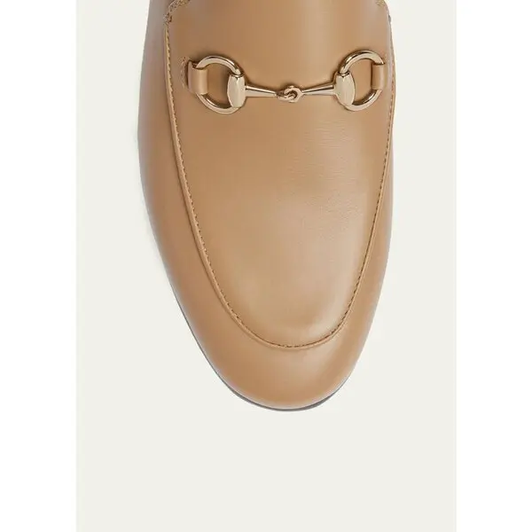 Gucci Jordaan Leather Loafers - Camel