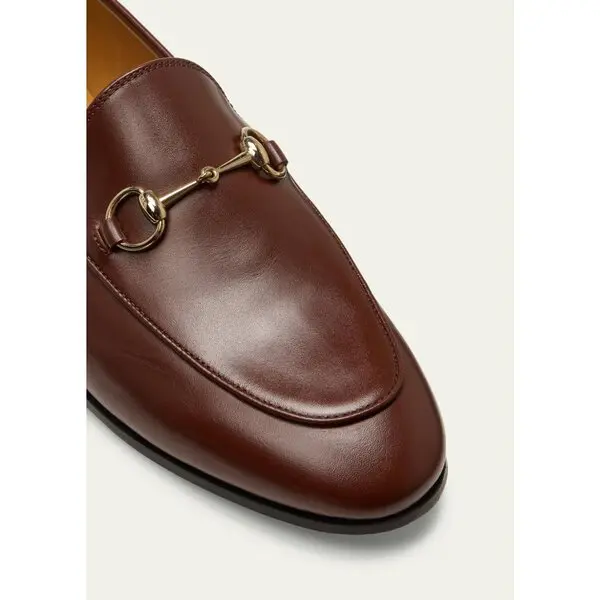 Gucci Jordaan Leather Loafers - Camel