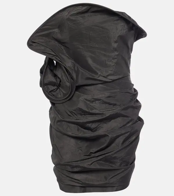Magda Butrym Silk Taffeta Minidress - Black