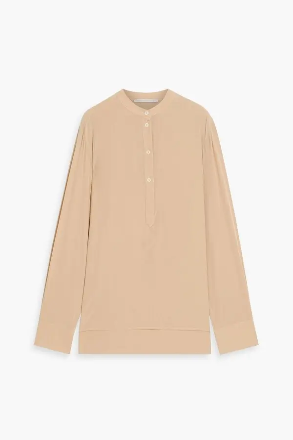 Stella McCartney Eva Silk Crepe De Chine Blouse - Sand