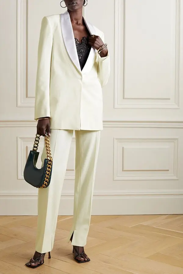 Stella McCartney Satintrimmed Twill Blazer