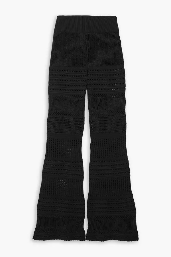 Stella McCartney Crocheted Cotton Flared Pants